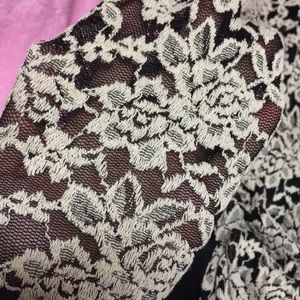 Shang Ya | Tops | Cute Black And Net Top Long Sleeves | Poshmark